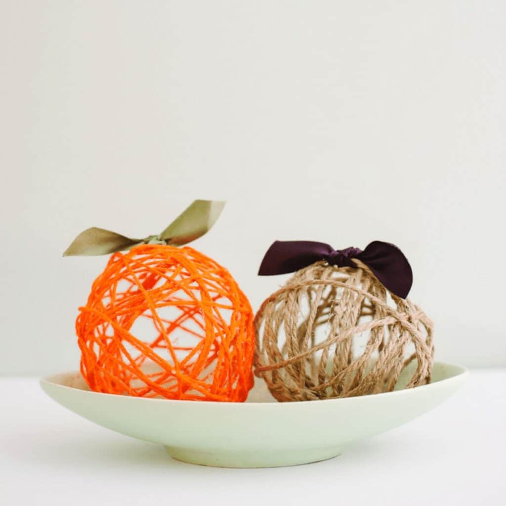 How to Make DIY Yarn Ball Pumpkins | Easy Fall Craft Ideas