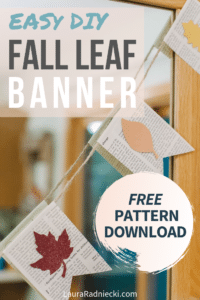 How to Make a Fall Leaf Banner with Book Pages | Fall Decor Garland