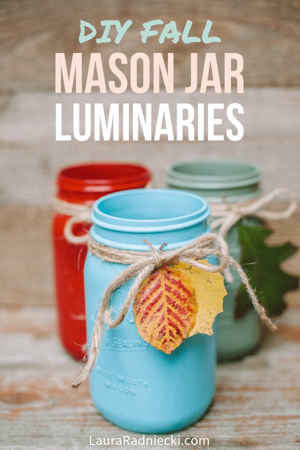 Reversible 2-in-1 DIY Fall Mason Jars | Easy Leaf Luminary Jar Craft