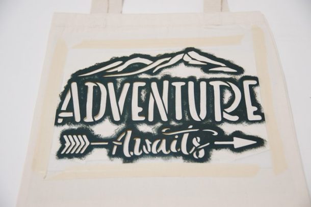 How to Stencil on a Canvas Tote Bag | A DIY Personalized Tote Tutorial