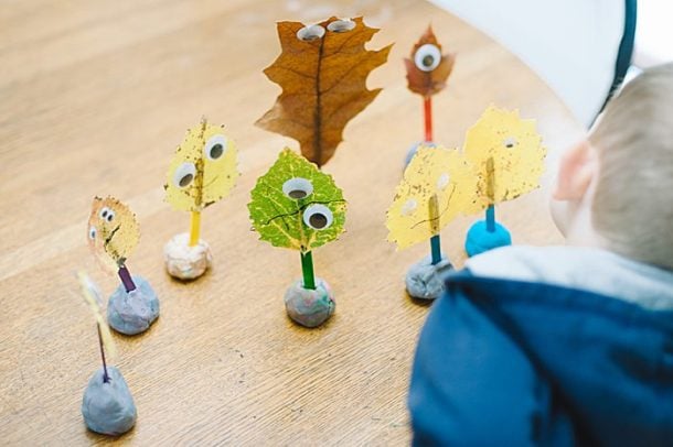 Leaf Monster Craft for Kids | Easy DIY Leaf Puppets