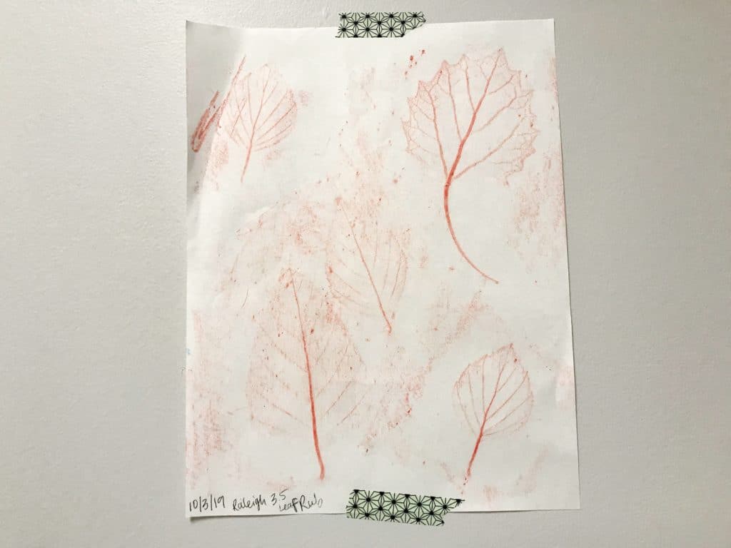 Easy Leaf Rubbing for Kids - Laura Radniecki