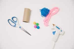How to Make Pom Pom Ice Cream Cones | Toilet Paper Roll Crafts