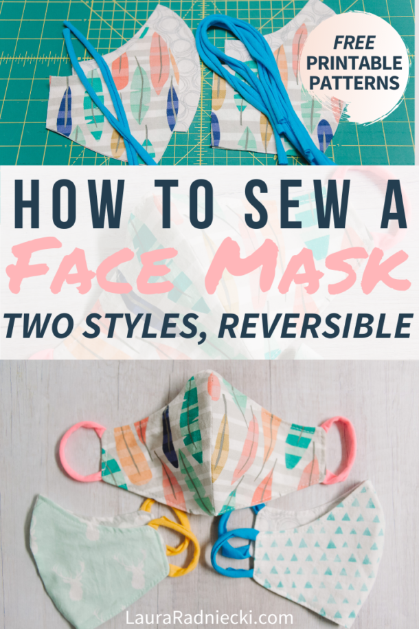 How to Sew a DIY Face Mask with Pattern | Reversible, Two Styles