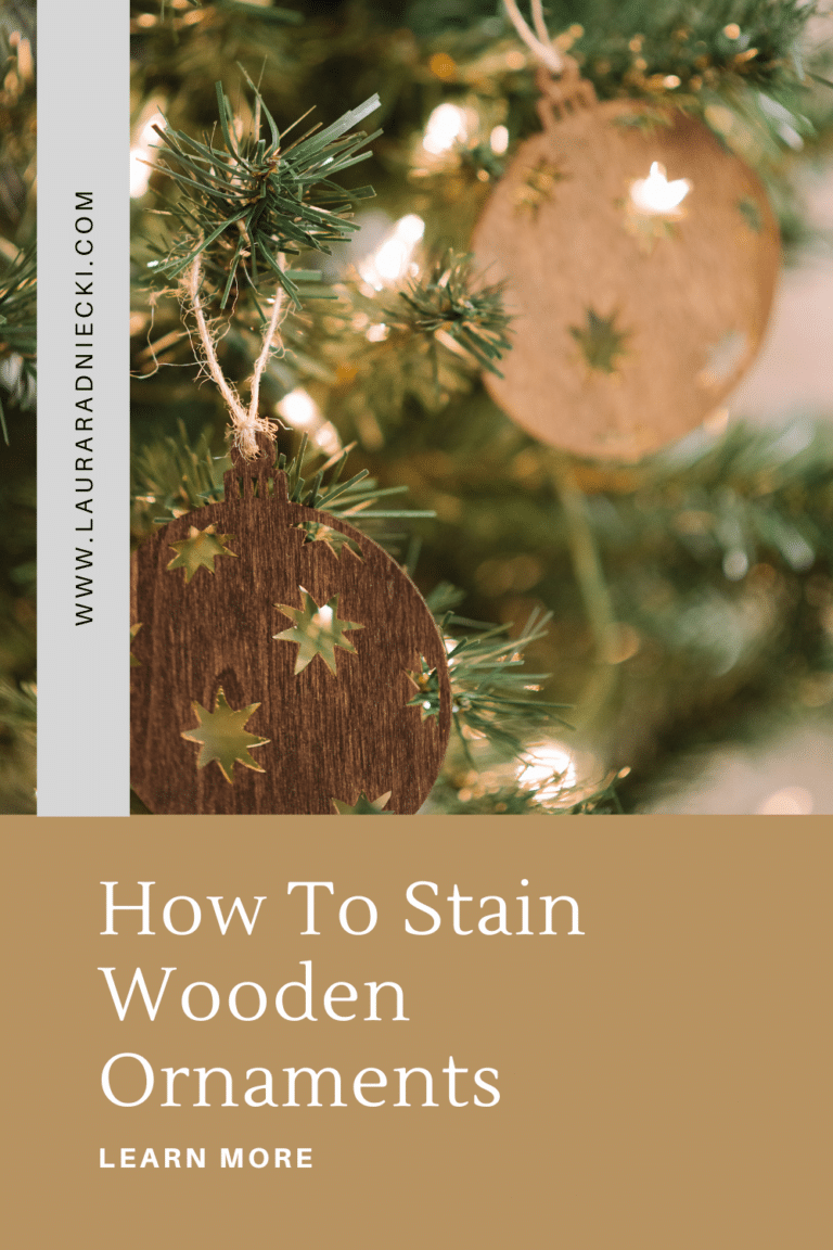 How to Stain Wood Ornaments from Dollar Tree for Christmas