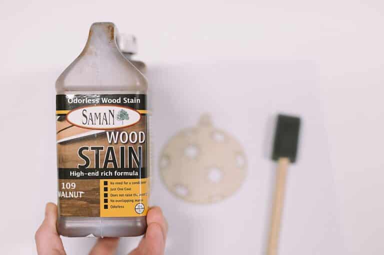 How to Stain Wood Ornaments from Dollar Tree for Christmas