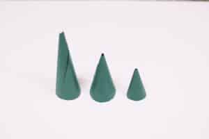 How to Make Mini Christmas Trees with Paper Cones and Yarn
