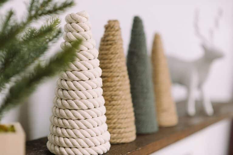 How to Make DIY Christmas Trees with Rope, Jute, Twine, and Yarn
