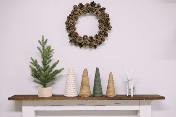 How to Make DIY Christmas Trees with Rope, Jute, Twine, and Yarn