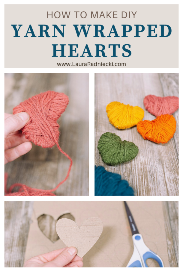 How to Make Yarn Wrapped Hearts | DIY Yarn Hearts