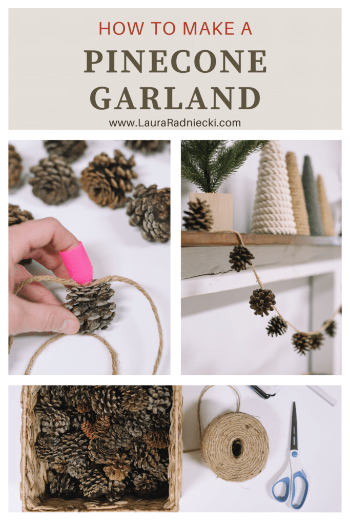 How to Make a Pinecone Garland | Rustic Mantel Decor