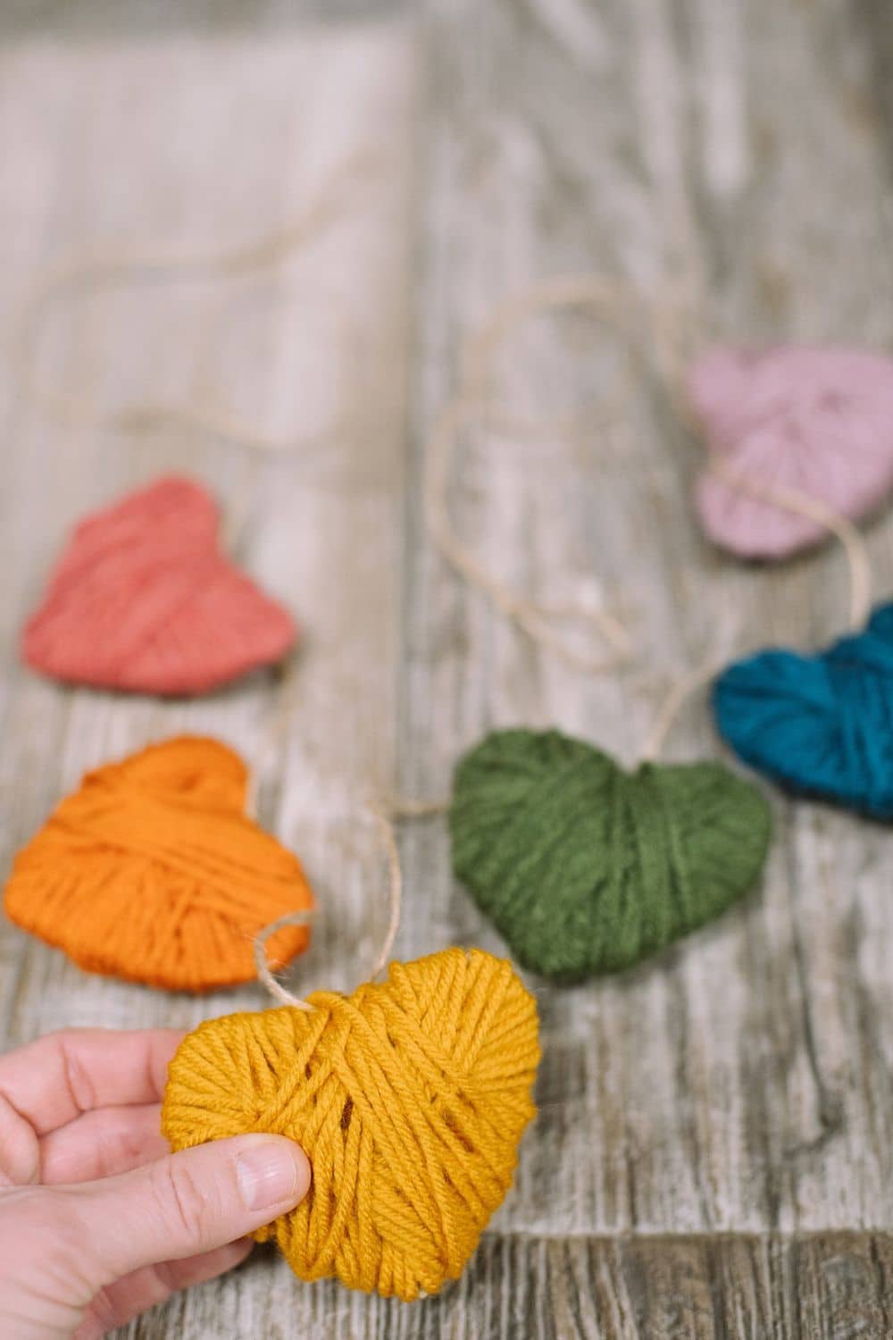 How to Make Yarn Wrapped Hearts | DIY Yarn Hearts - Laura Radniecki