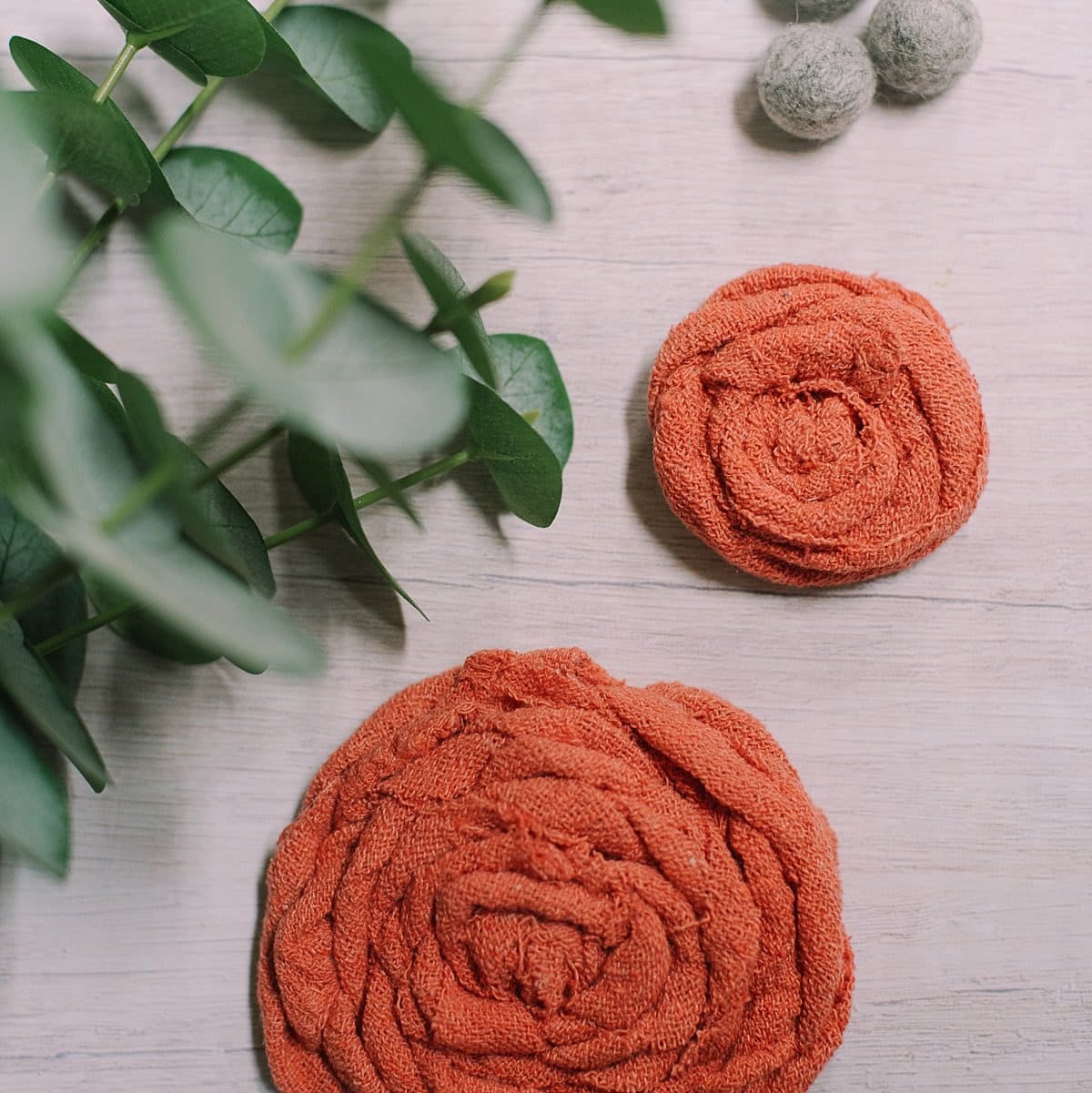 How to Make Fabric Rosettes from Shop Towels