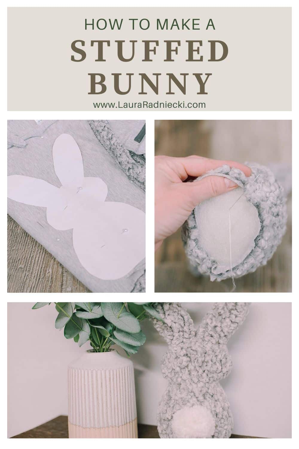How to Make a DIY Stuffed Bunny for Kids | Easy Easter Decor