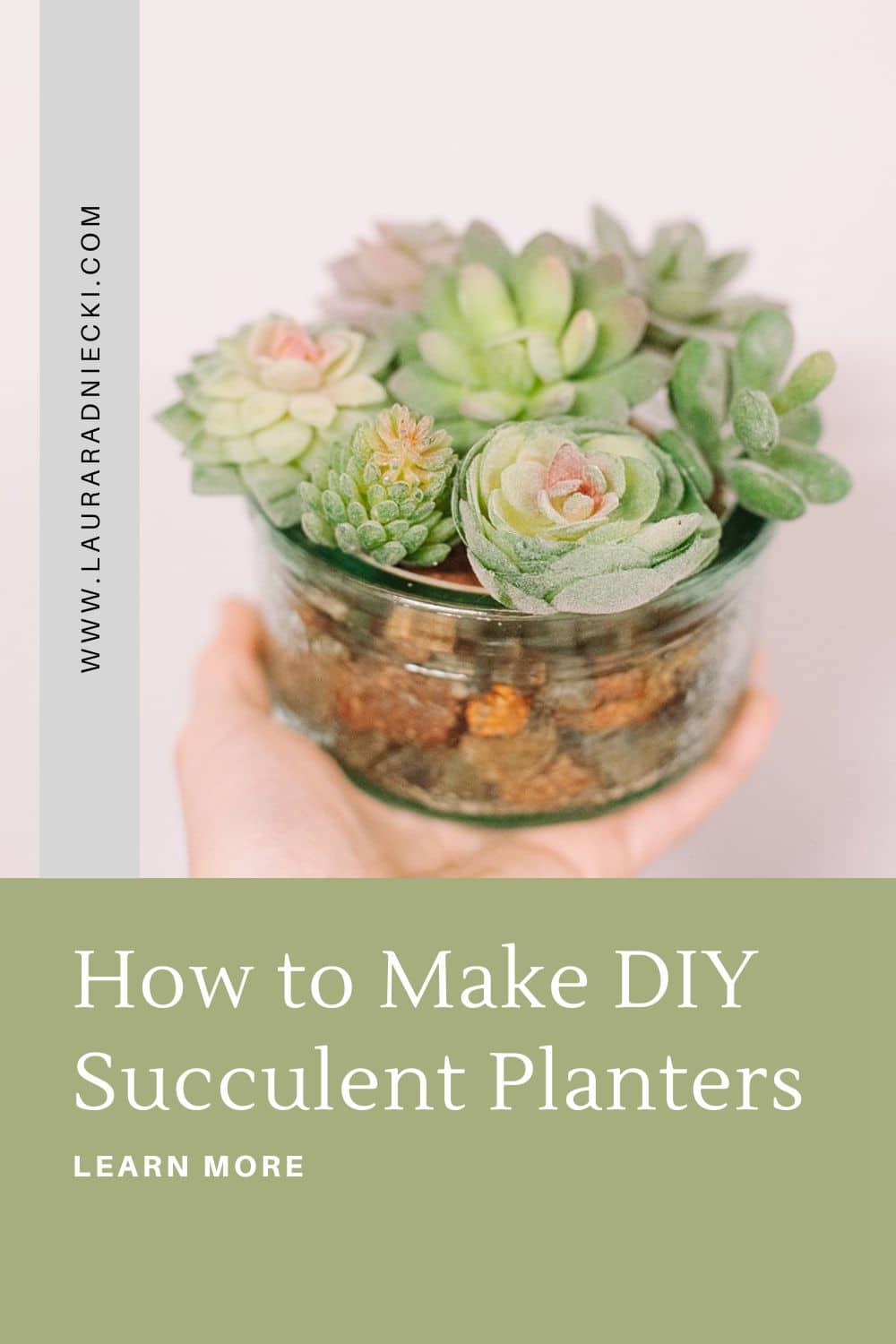 How to Make DIY Succulent Planters - Laura Radniecki