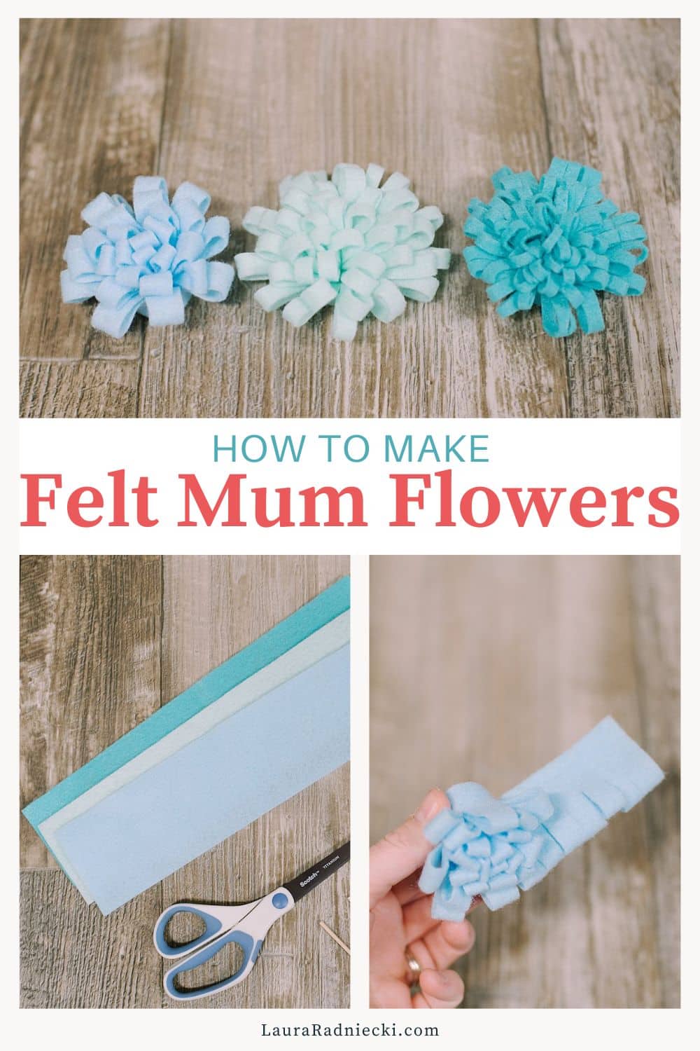 How to Make Felt Mum Flowers | DIY Mum Flower Made with Felt