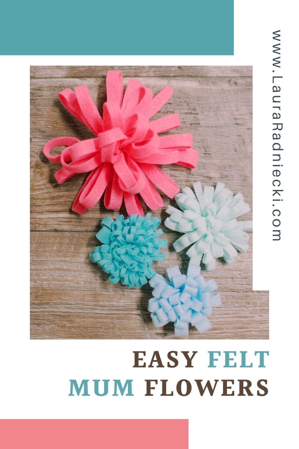 How to Make Felt Mum Flowers | DIY Mum Flower Made with Felt