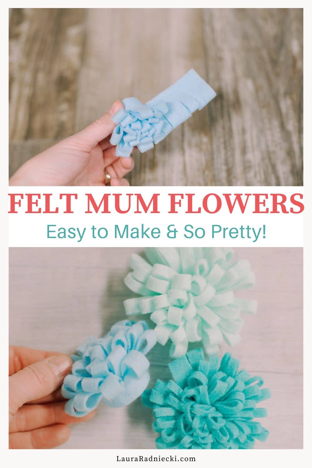 How to Make Felt Mum Flowers | DIY Mum Flower Made with Felt