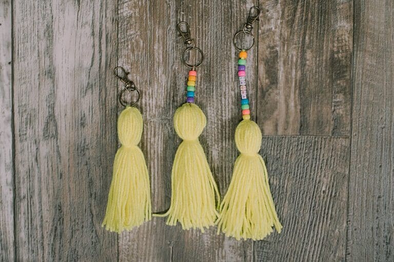 How to Make Yarn Tassel Keychains for Back-to-School