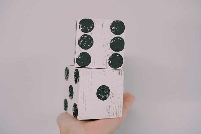 How to Make DIY Jumbo Wooden Dice with Wood Blocks