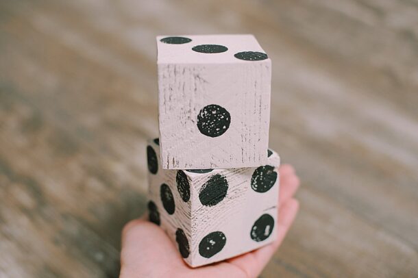 How to Make DIY Jumbo Wooden Dice with Wood Blocks