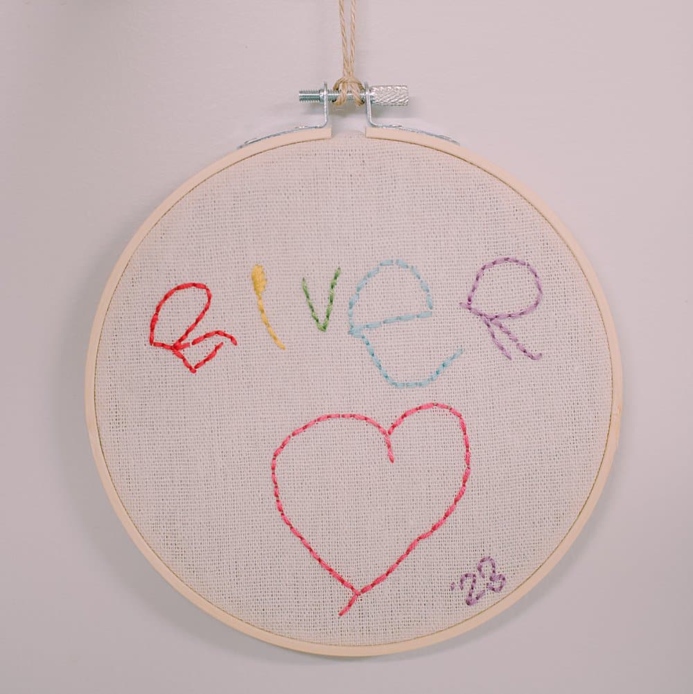 DIY Kids' Handwriting Embroidery