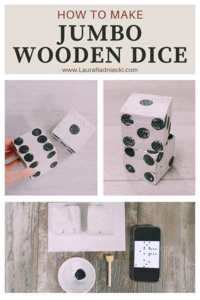 How to Make DIY Jumbo Wooden Dice with Wood Blocks