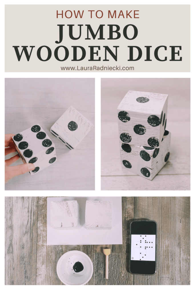 How to Make DIY Jumbo Wooden Dice with Wood Blocks