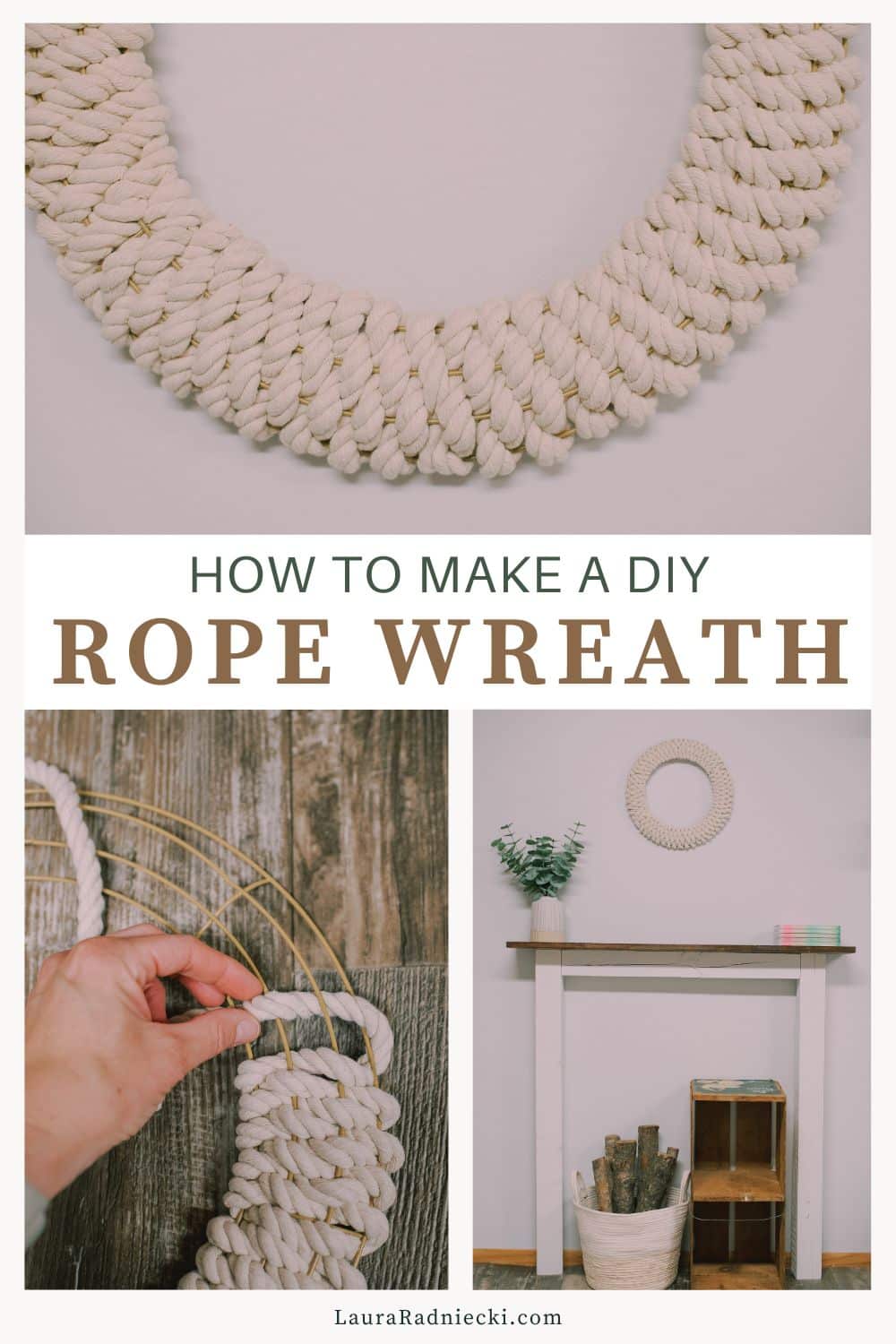 How to Make a DIY Rope Wreath - Laura Radniecki