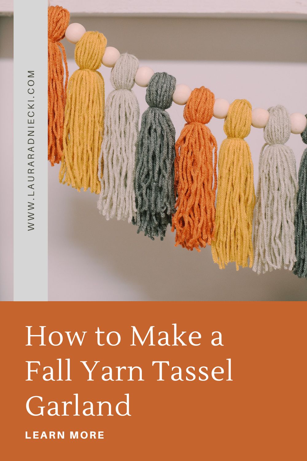 How to Make a Fall Yarn Tassel Garland