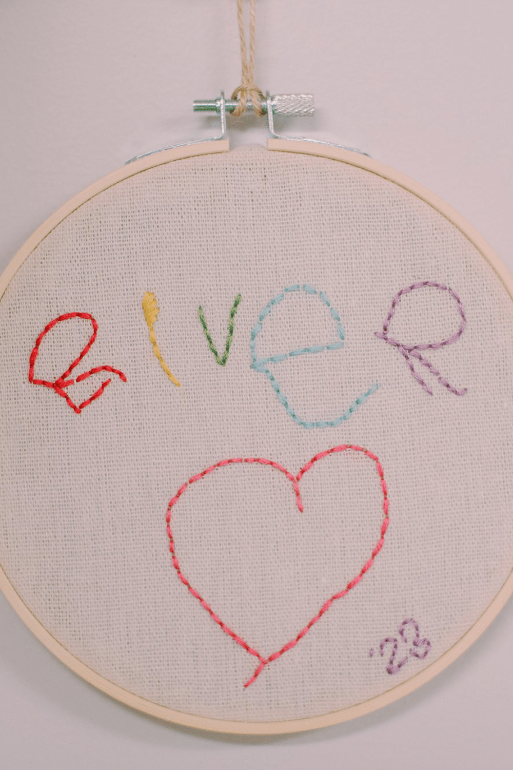 DIY Kids' Handwriting Embroidery