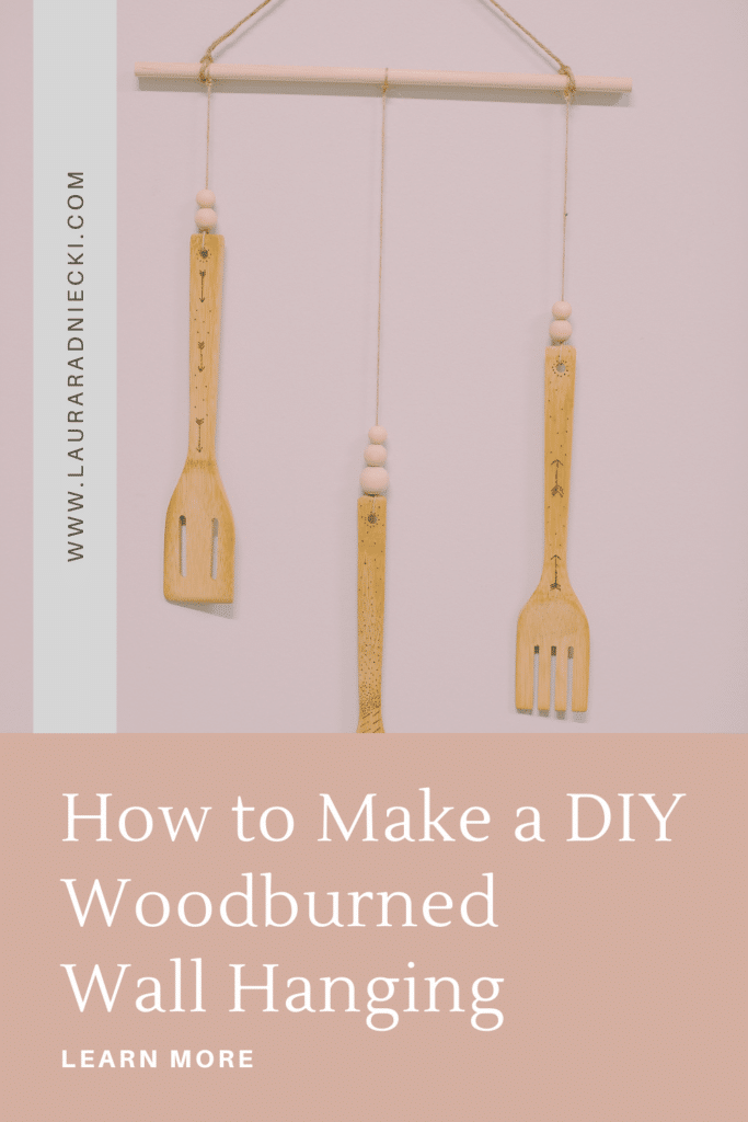 DIY Woodburned Wooden Utensil Wall Hanging