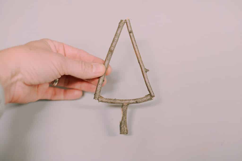 How to Make a Twine-Wrapped Stick Tree Ornament