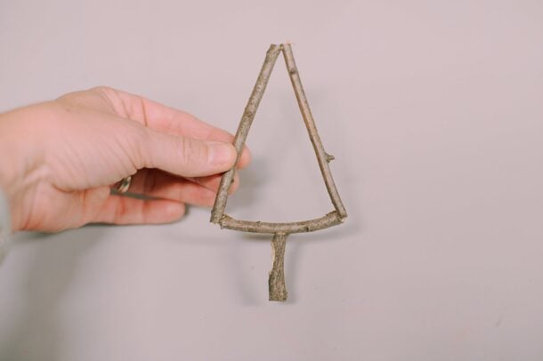 How to Make a Twine-Wrapped Stick Tree Ornament