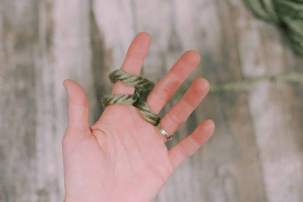 How to Finger Knit with Yarn using the Two Finger Knitting Style