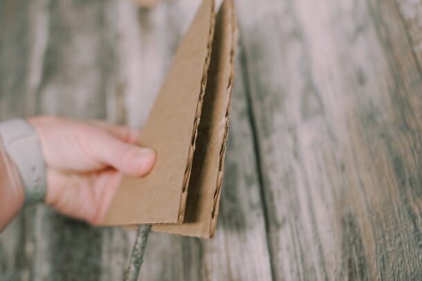 How to Make DIY Yarn-Wrapped Cardboard Trees