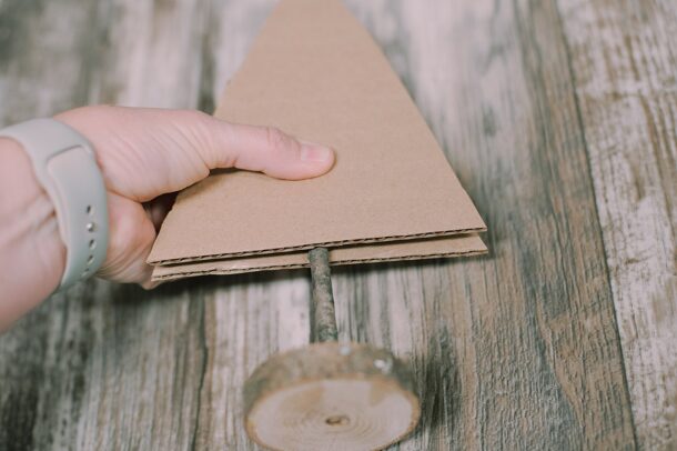 How to Make DIY Yarn-Wrapped Cardboard Trees