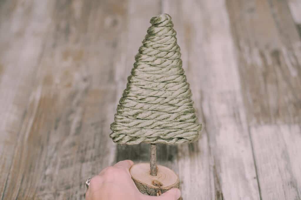 How to Make DIY Yarn-Wrapped Cardboard Trees