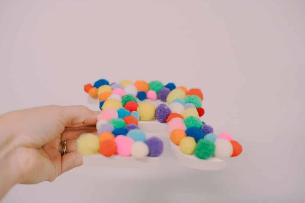 How to Make a Pom Pom Covered Letter R - Laura Radniecki