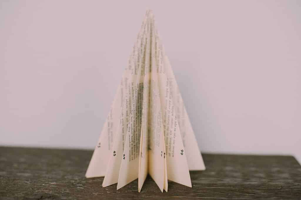 How to Make Book Page Trees | Easy Book Page Crafts - Laura Radniecki