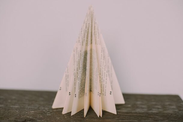 How to Make Book Page Trees | Easy Book Page Crafts - Laura Radniecki