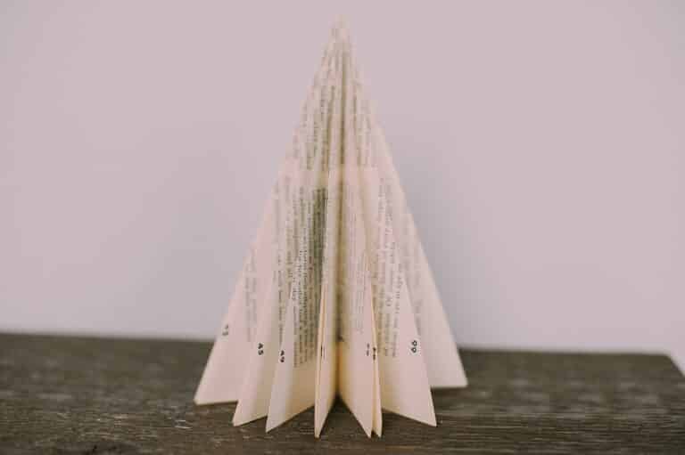 How to Make Book Page Trees | Easy Book Page Crafts - Laura Radniecki