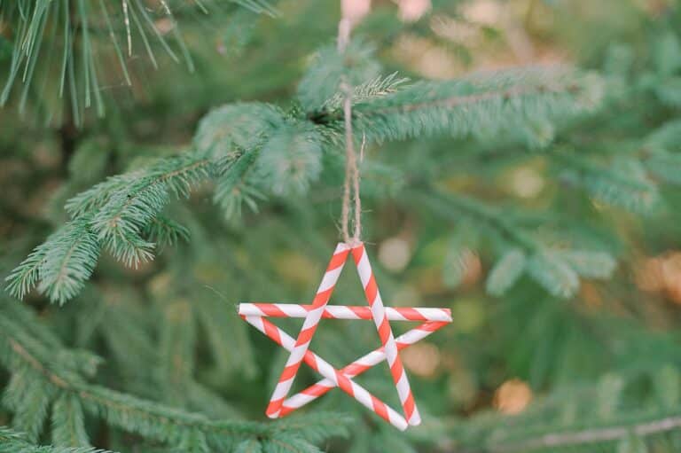 How to Make Drinking Straw Star Ornaments