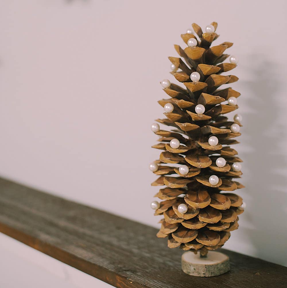 How to Make a Giant Pearl Pinecone Christmas Tree