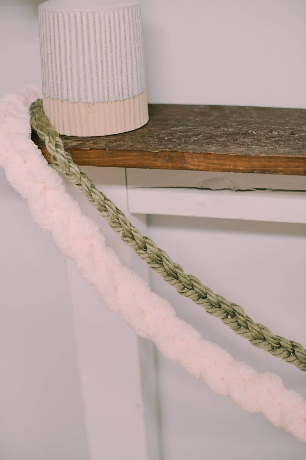 How to Make a DIY Chain Stitch Garland with Chunky Yarn - Laura Radniecki