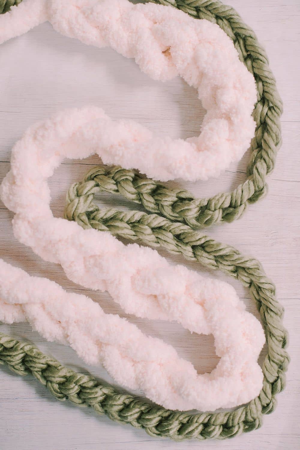 How to Make a DIY Chain Stitch Garland with Chunky Yarn - Laura Radniecki