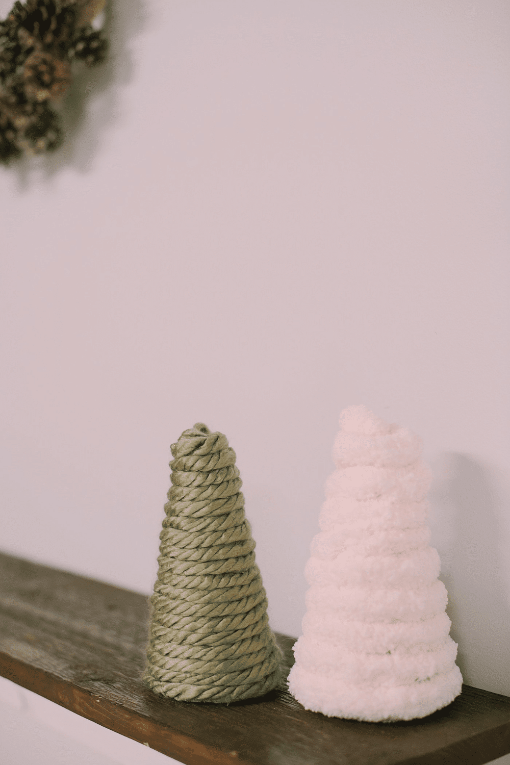 How to Make DIY Chunky Yarn-Wrapped Styrofoam Trees