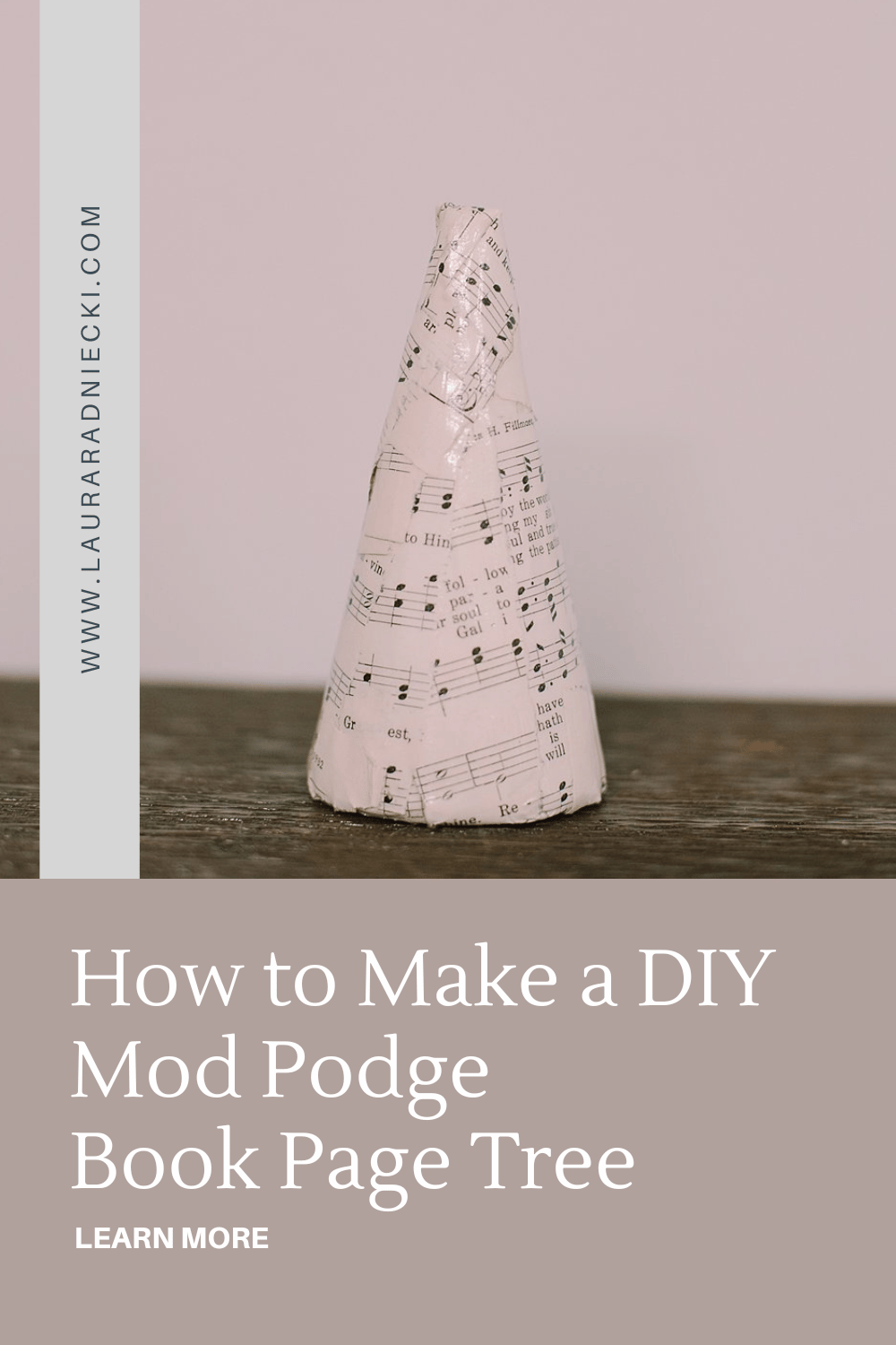 How to Make a DIY Mod Podge Book Page Cone Tree