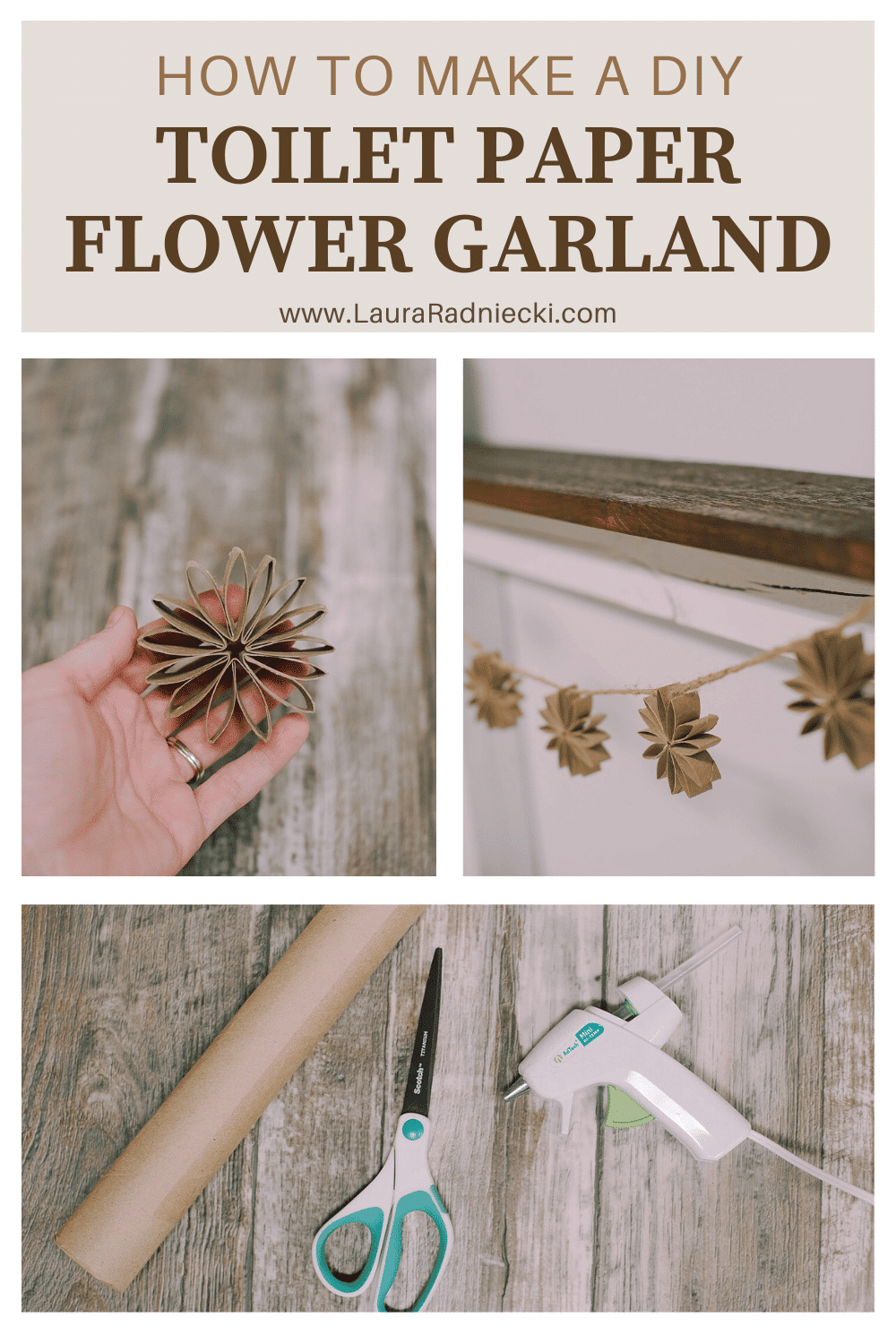 How to Make a Toilet Paper Tube Flower Garland - Laura Radniecki