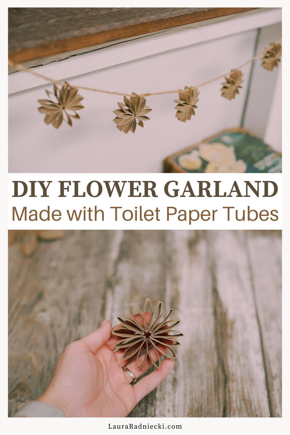 How to Make a Toilet Paper Tube Flower Garland - Laura Radniecki